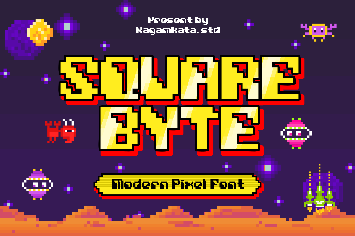 Square Byte - Moden Pixel Font